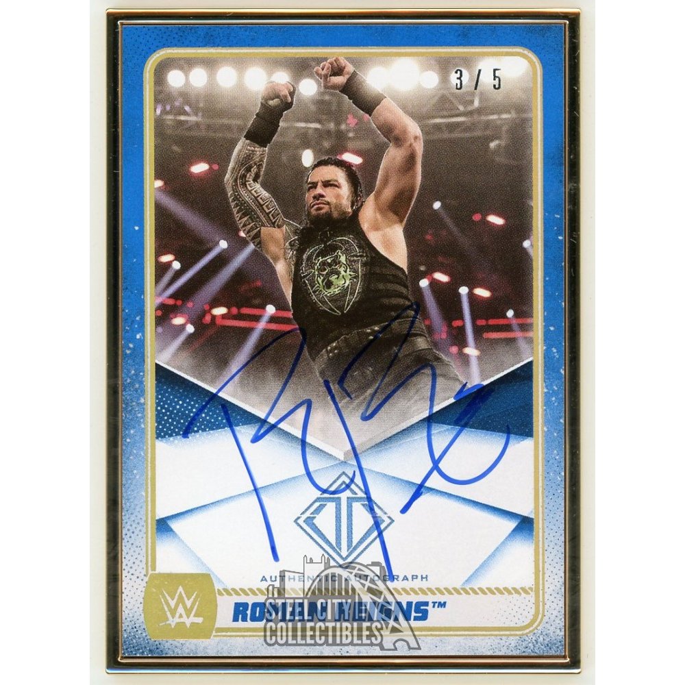 Roman Reigns 2020 Topps Transcendent WWE Autographed Card 3/5 | Steel ...