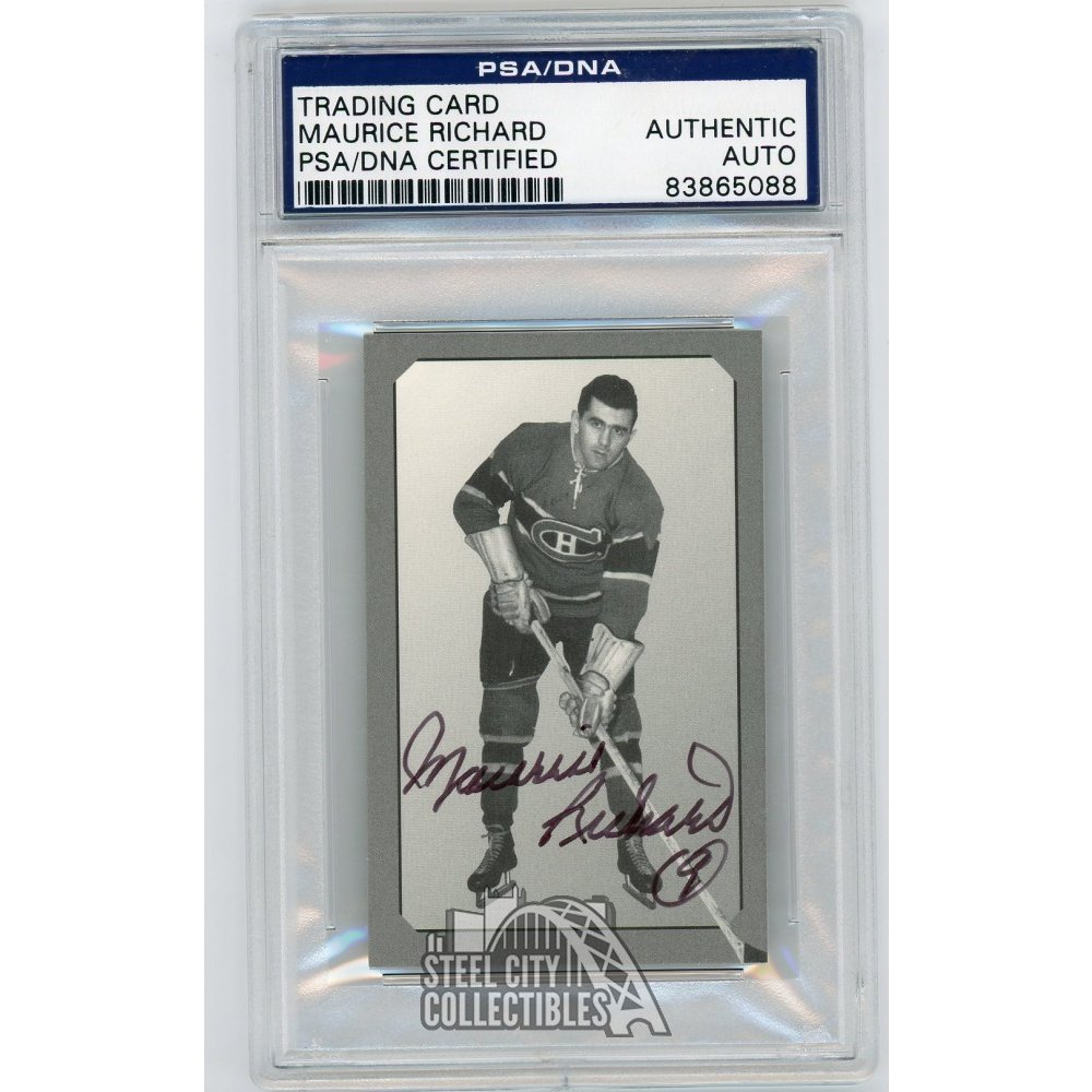 Maurice Richard Pre-Parkie Autographed Auto Card - PSA/DNA | Steel City ...