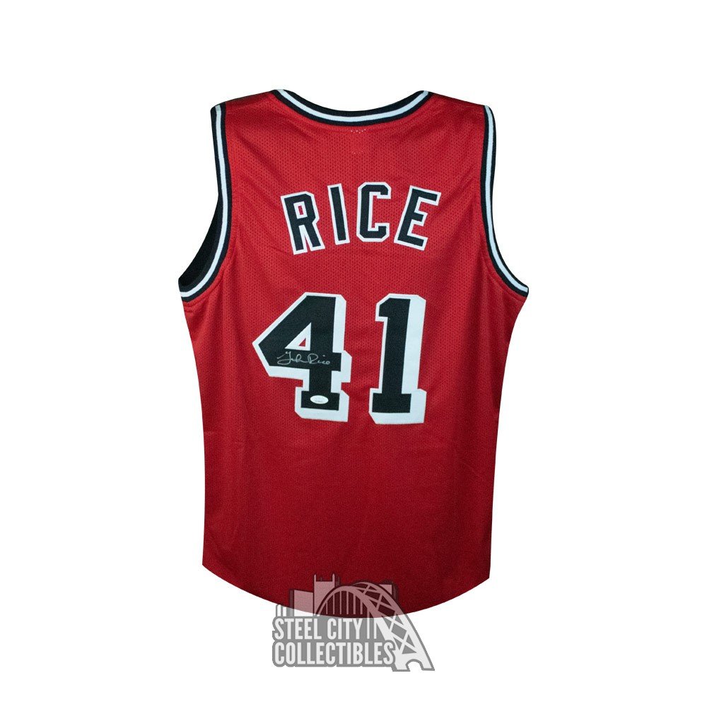 Glen Rice Autographed Miami Heat Custom Red Basketball Jersey - JSA COA ...
