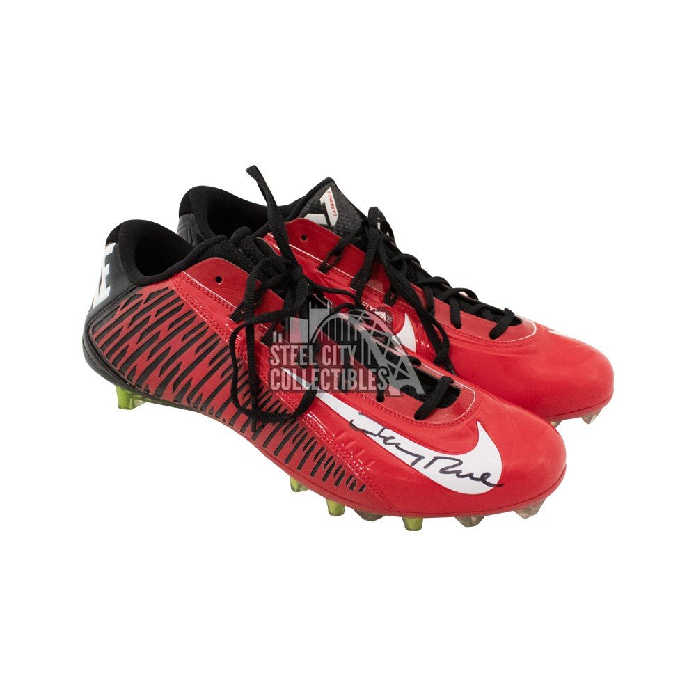 Jerry Rice Autographed Nike Football Cleats - BAS COA (Flywire) | Steel ...
