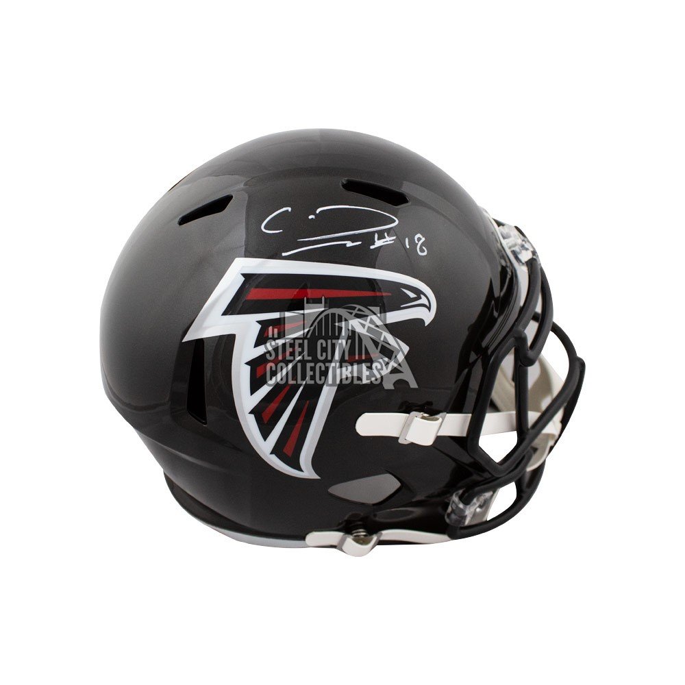 Calvin Ridley Autograph Atlanta Falcons Speed Full Size Football Helmet ...