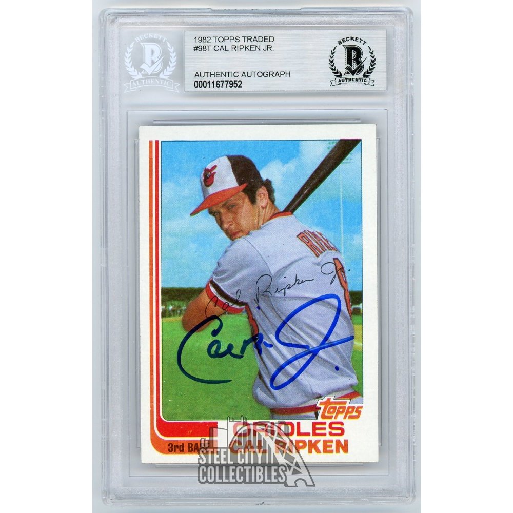 Cal Ripken Jr Autographed 1982 Topps Traded Autograph Auto Card #98T ...