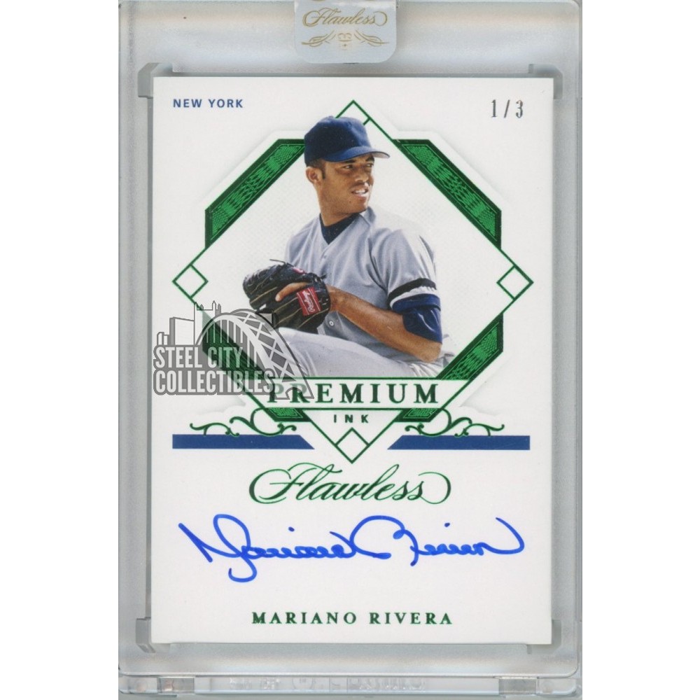 Mariano Rivera 2021 Panini Flawless Premium Ink Green Autograph Card # ...
