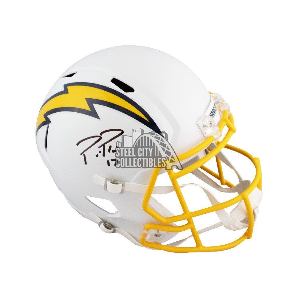 Philip Rivers Autographed Chargers Color Rush Full-Size Football Helmet ...