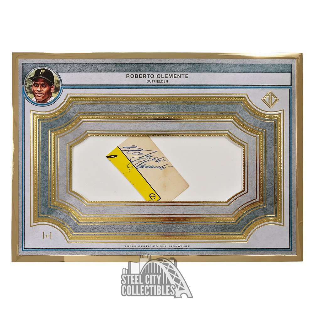 Roberto Clemente 2018 Topps Transcendent Oversized Cut Signature 1-of-1 ...