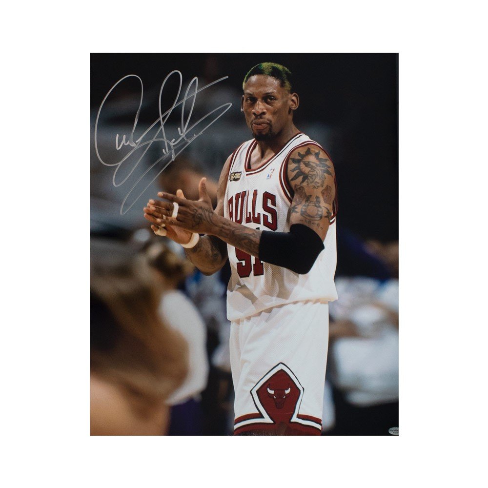 Dennis Rodman Autographed Chicago Bulls 16x20 Photo - Leaf COA (C ...