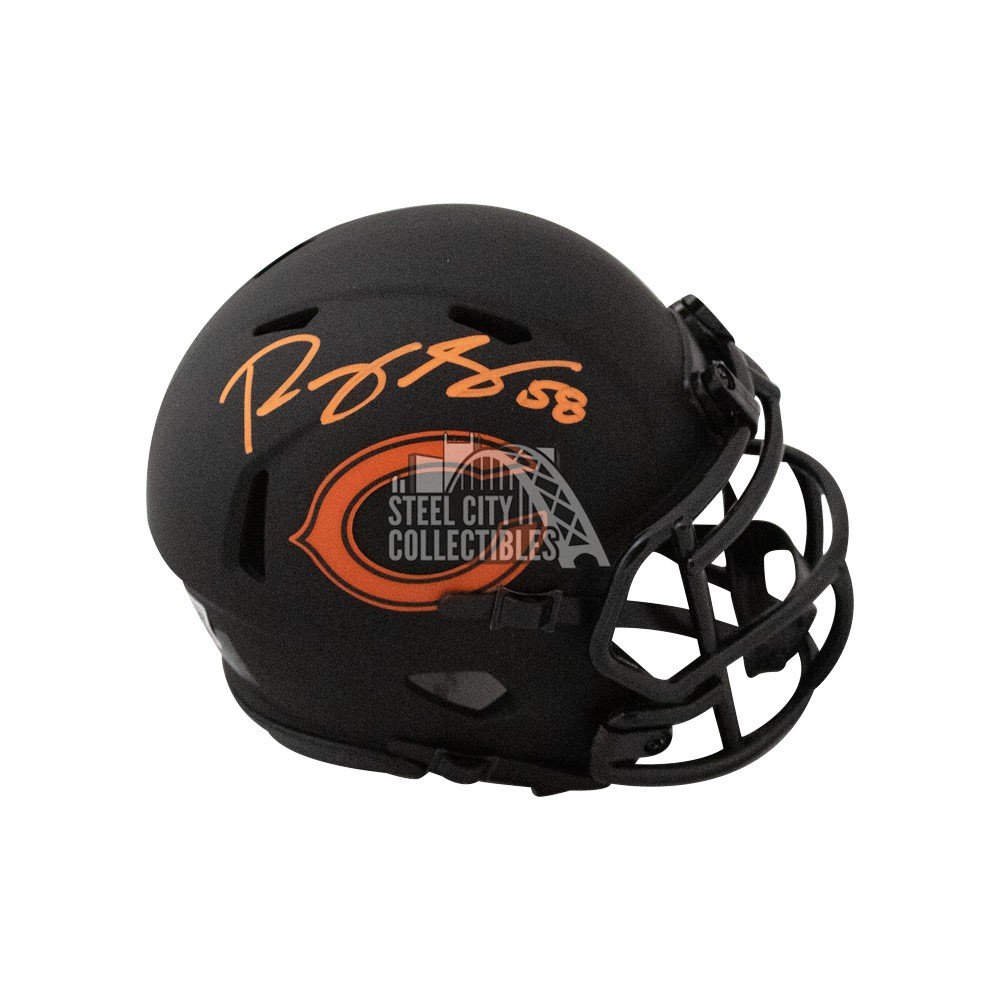 Roquan Smith Autographed Chicago Bears Eclipse Mini Football Helmet ...