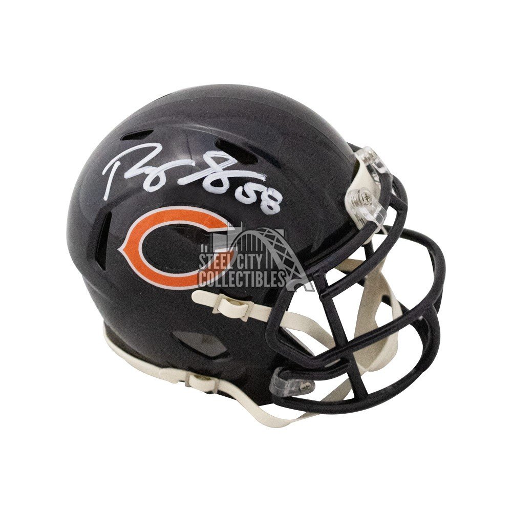Roquan Smith Autographed Chicago Bears Speed Mini Football Helmet - BAS ...