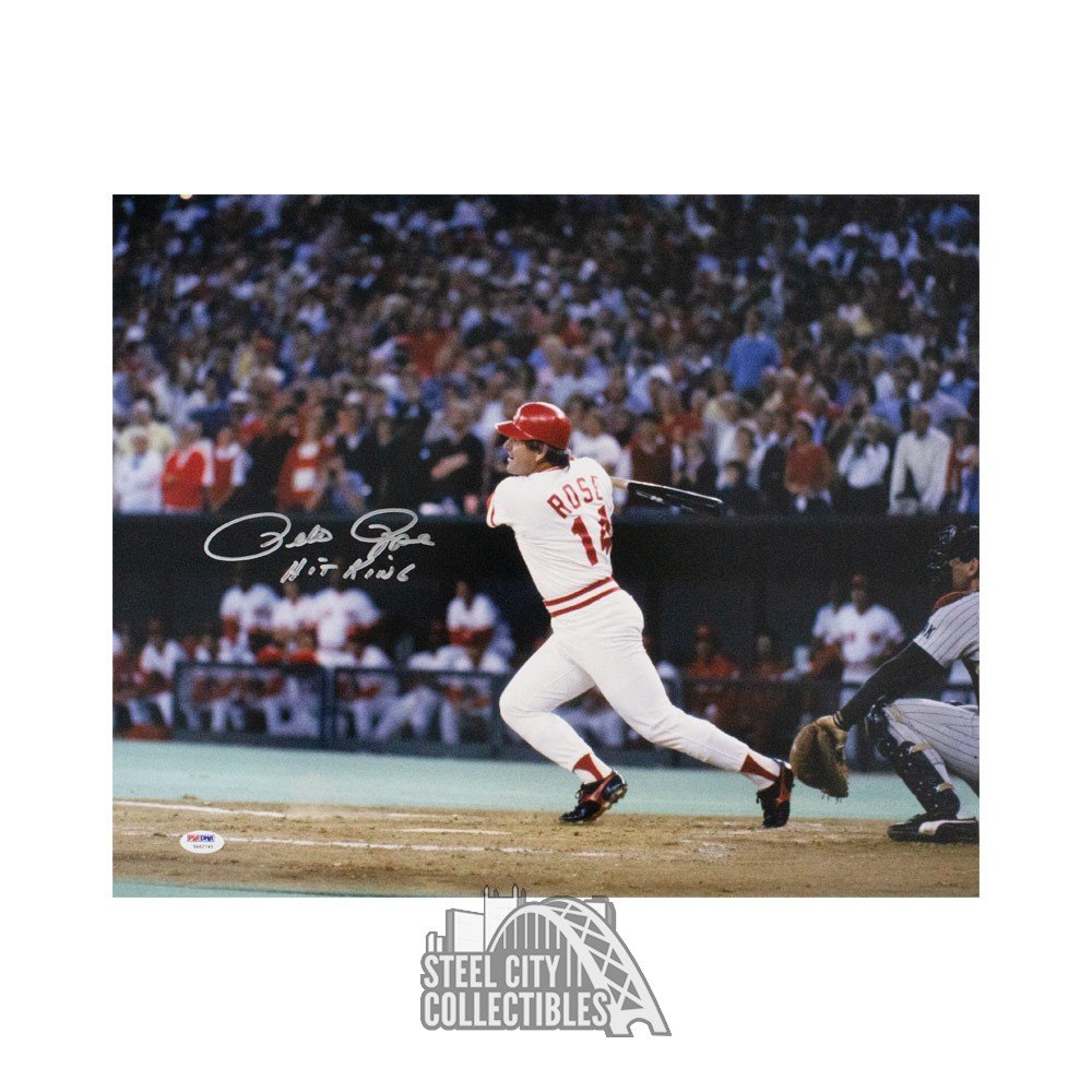 Pete Rose Hit King Autographed Cincinnati Reds 16x20 Photo - PSA/DNA ...