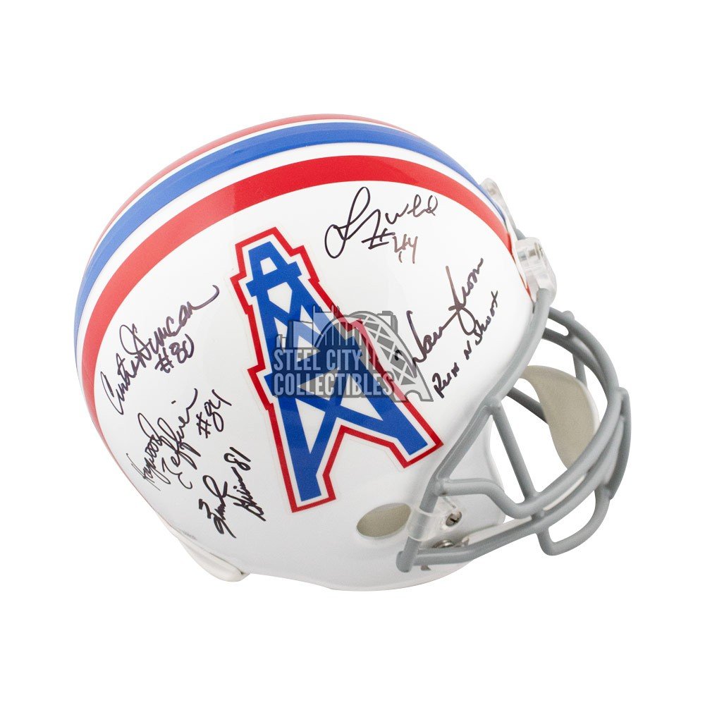Run N Shoot Autographed Houston Oilers Full-Size Football Helmet - BAS ...