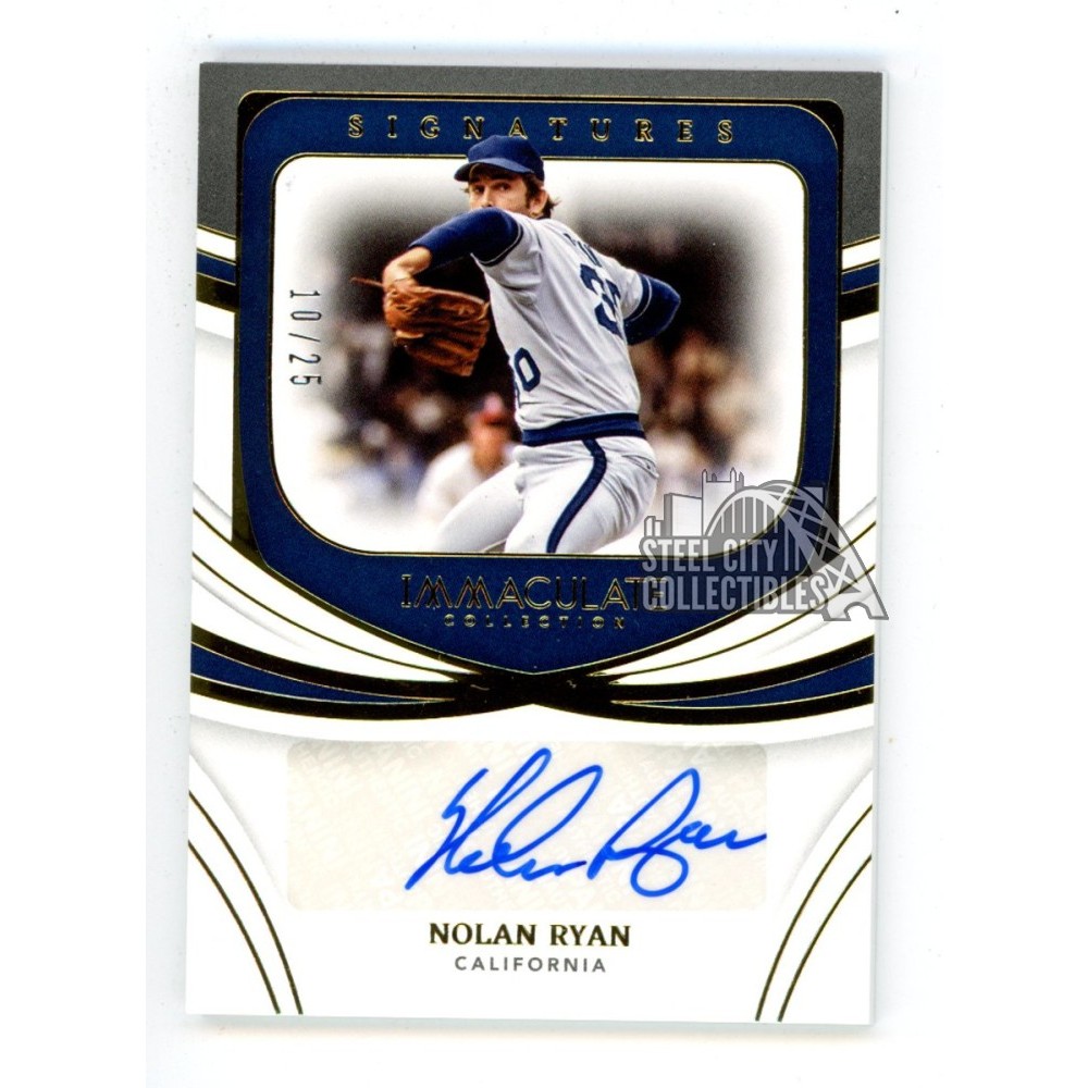 Nolan Ryan 2022 Panini Immaculate Signatures Autograph Card #IS-NR 10/ ...