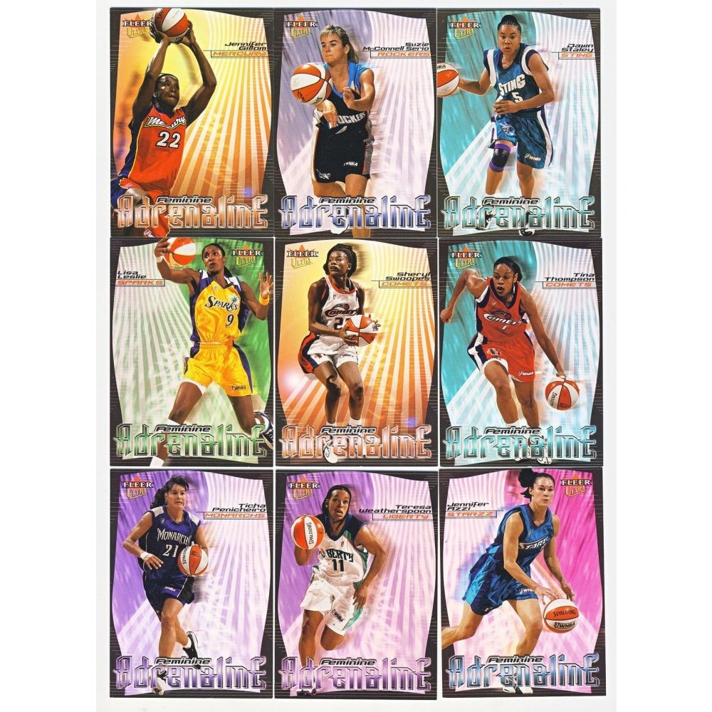 2000 Fleer Ultra WNBA Basketball Feminine Adrenaline 10-Card Insert Set ...
