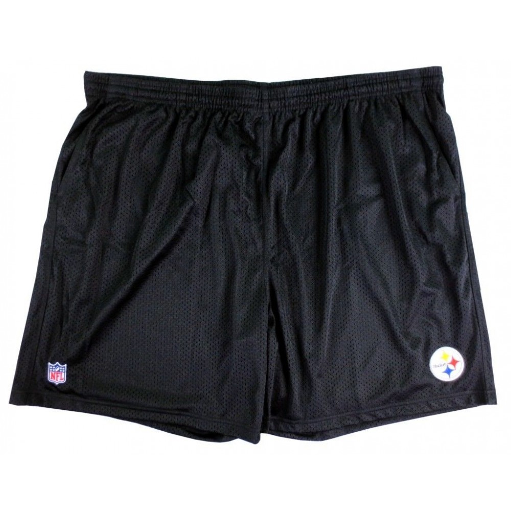 Pittsburgh Steelers NFL Reebok Sideline Mesh Black Athletic Shorts ...