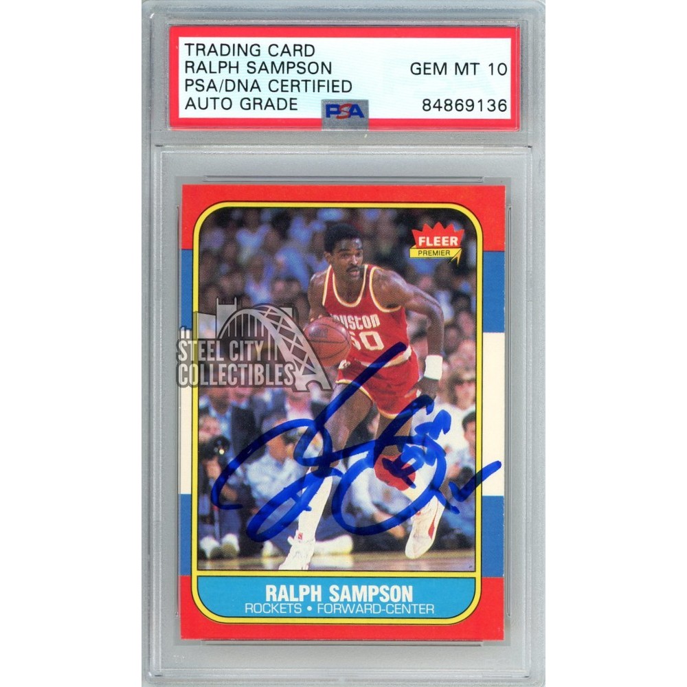 Ralph Sampson 1986 Fleer "HOF 12" Autograph Card #97 PSA/DNA 10 | Steel ...