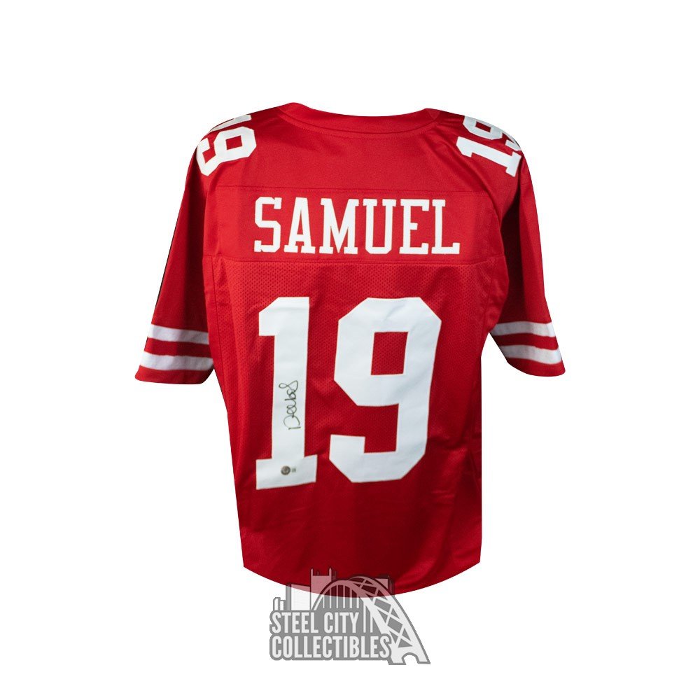 Deebo Samuel Autographed San Francisco Custom Red Football Jersey - BAS ...