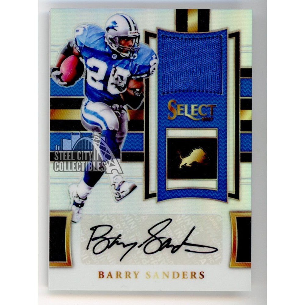 Barry Sanders 2017 Panini Select Autograph Jersey Card #MP-SA 3/5 ...