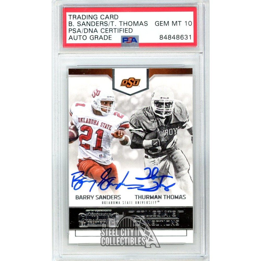 Barry Sanders/Thurman Thomas 2016 Contenders Draft Autograph Card #15 ...
