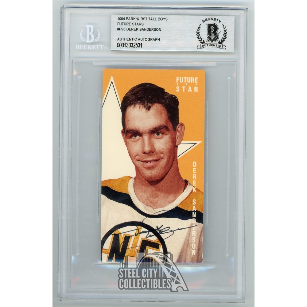 Derek Sanderson 1994 Parkhurst Tall Boys Future Stars Autographed Card ...