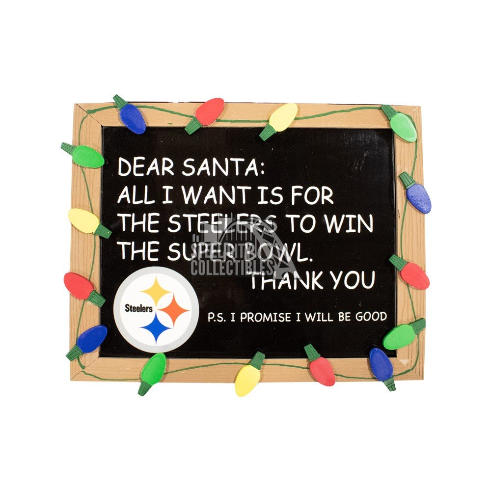 Pittsburgh Steelers NFL Santa Sign | Steel City Collectibles