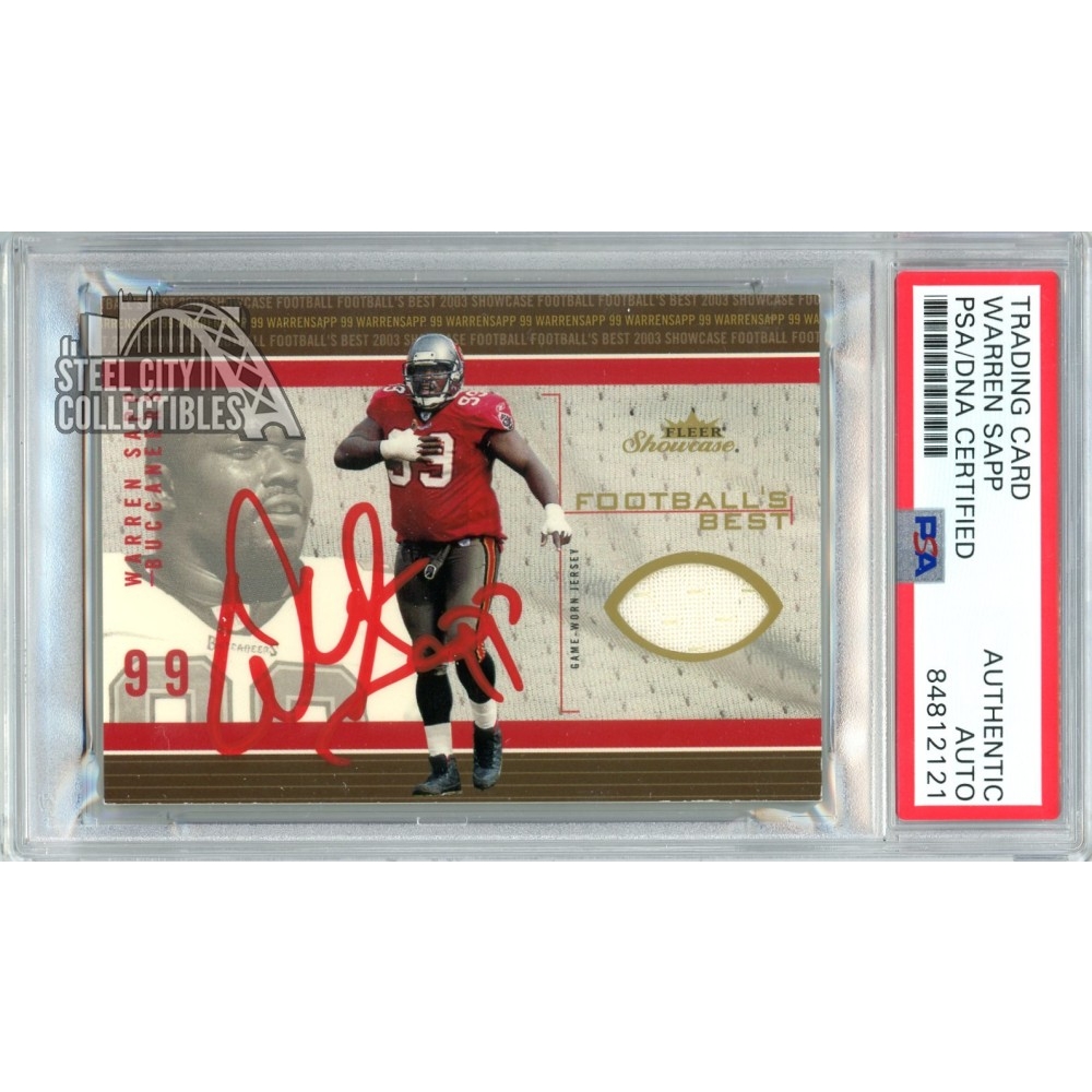 Warren Sapp 2003 Fleer Showcase Autograph Jersey Card #FB-WS PSA/DNA ...