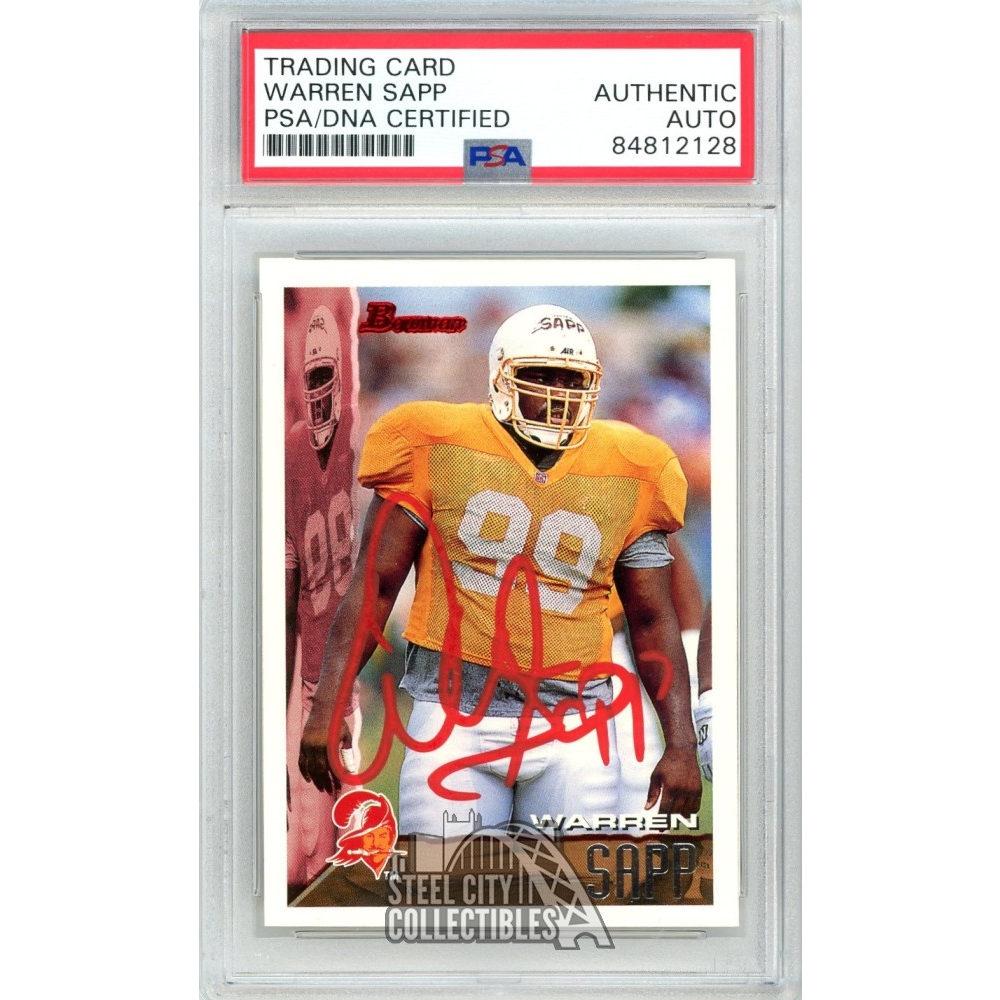 Warren Sapp 1995 Bowman Autograph Rookie Card #12 PSA/DNA (Red) | Steel ...
