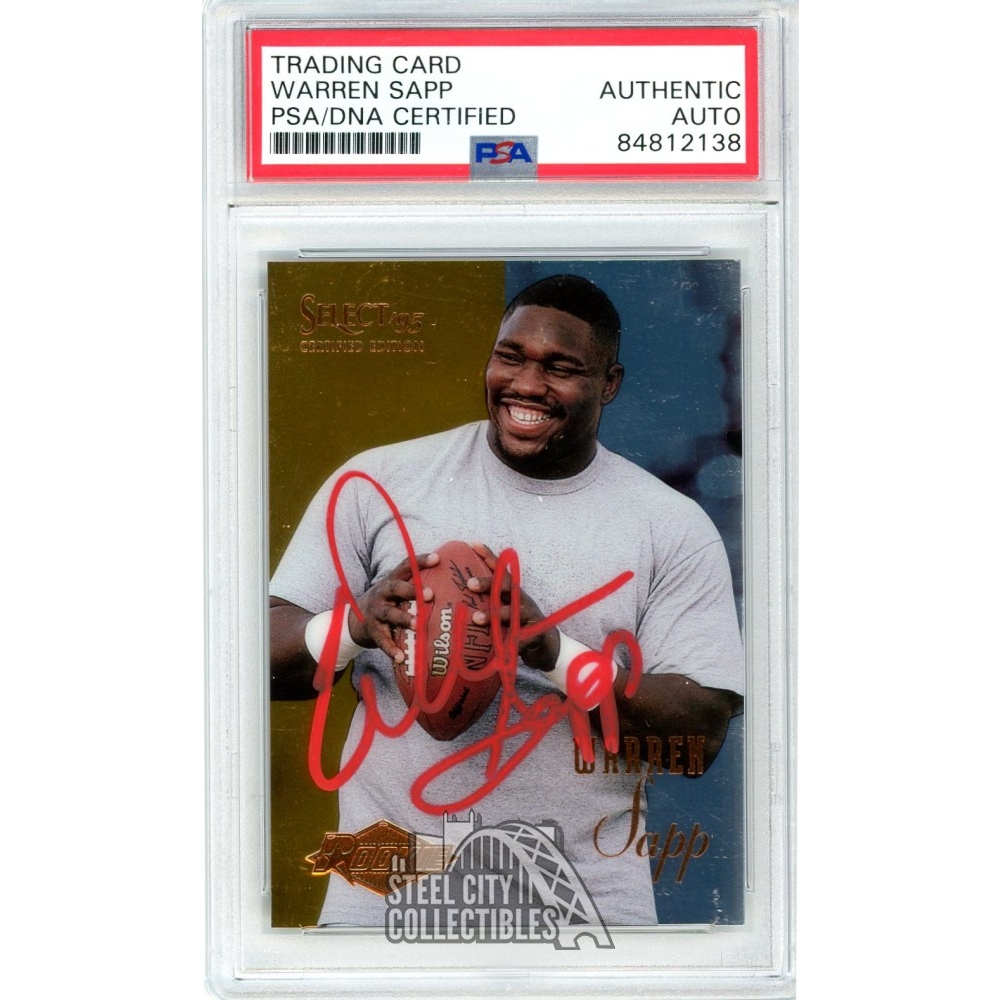 Warren Sapp 1995 Pinnacle Select Autograph Rookie Card #127 PSA/DNA ...