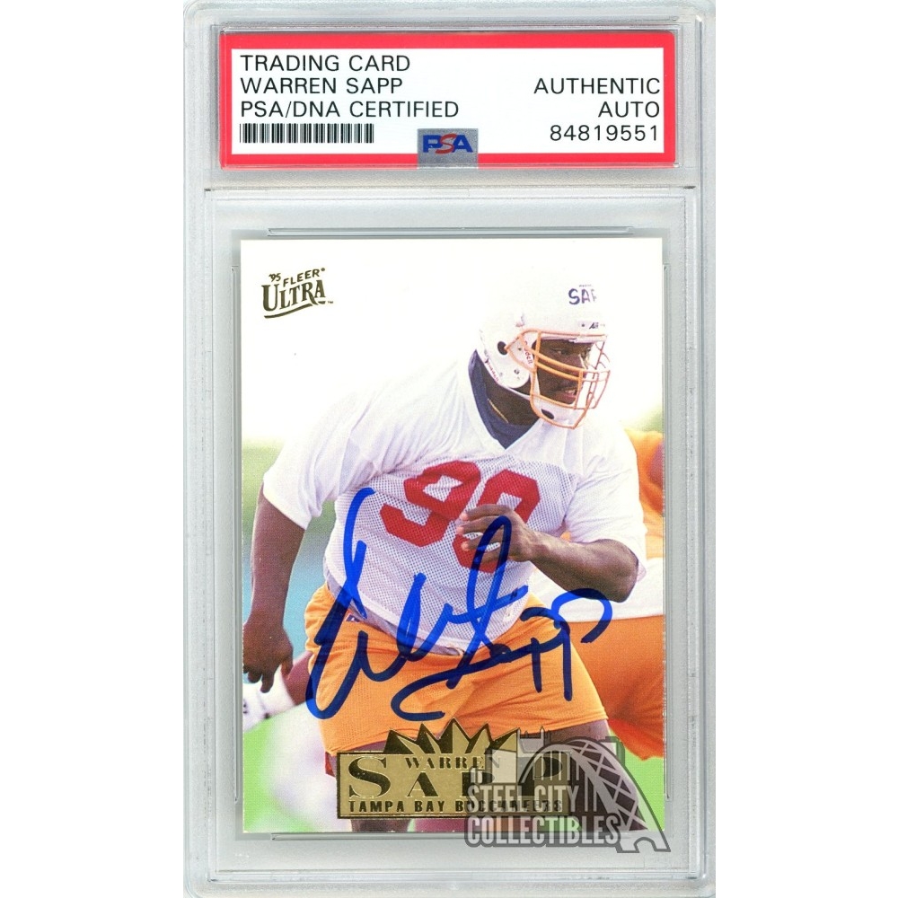 Warren Sapp 1995 Fleer Ultra Autograph Rookie Card #333 PSA/DNA | Steel ...