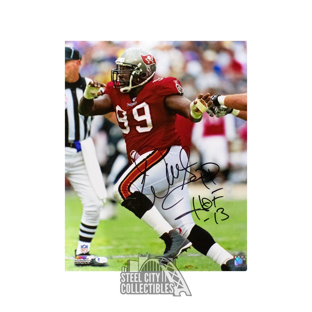 Warren Sapp HOF 13 Autographed Tampa Bay Buccaneers 16x20 Photo - BAS ...
