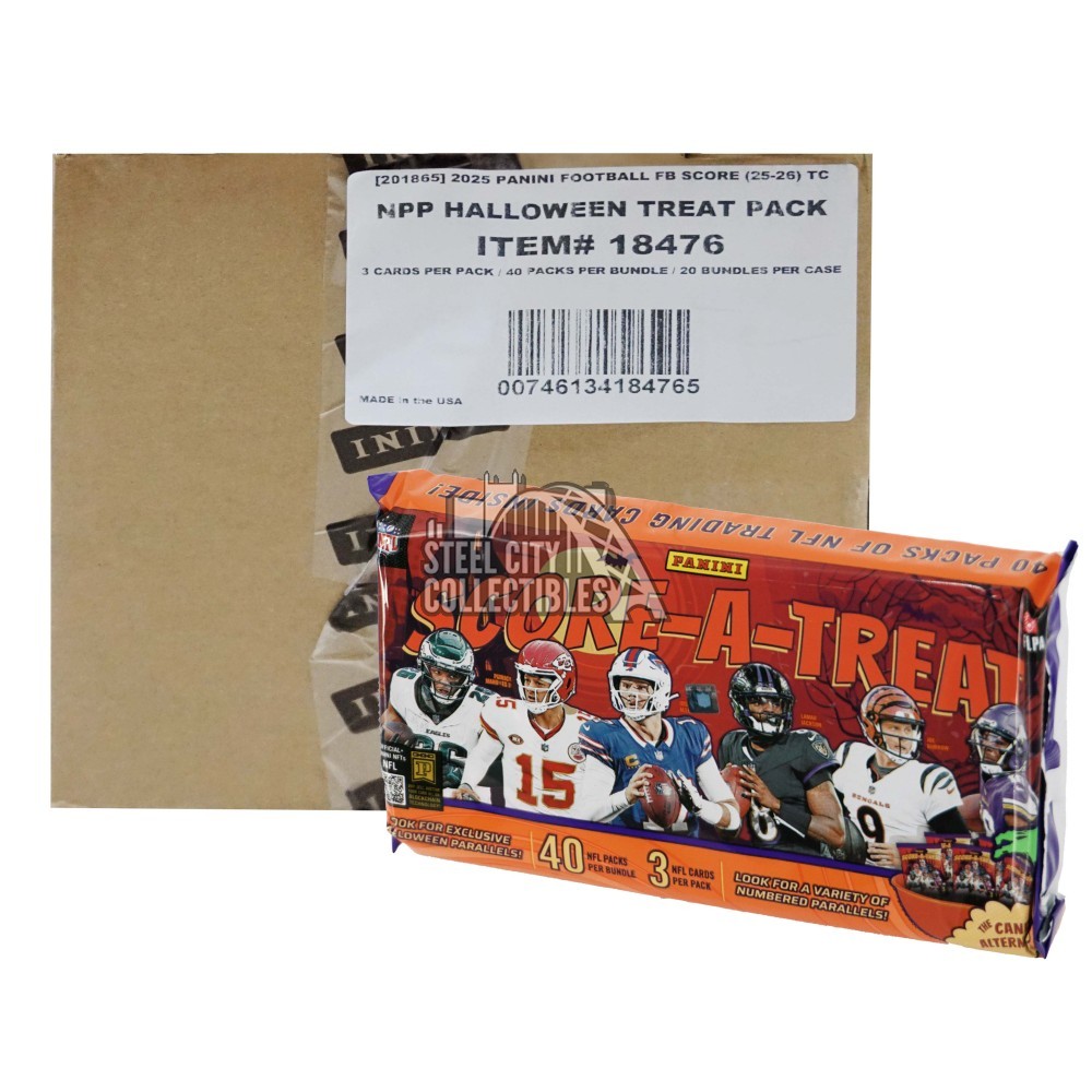 2025 Panini Score-A-Treat Football Halloween Treat 40-Pack 20-Box Case ...