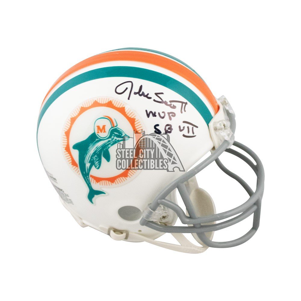 Jake Scott MVP SB VII Autographed Miami Dolphins Mini Football Helmet ...