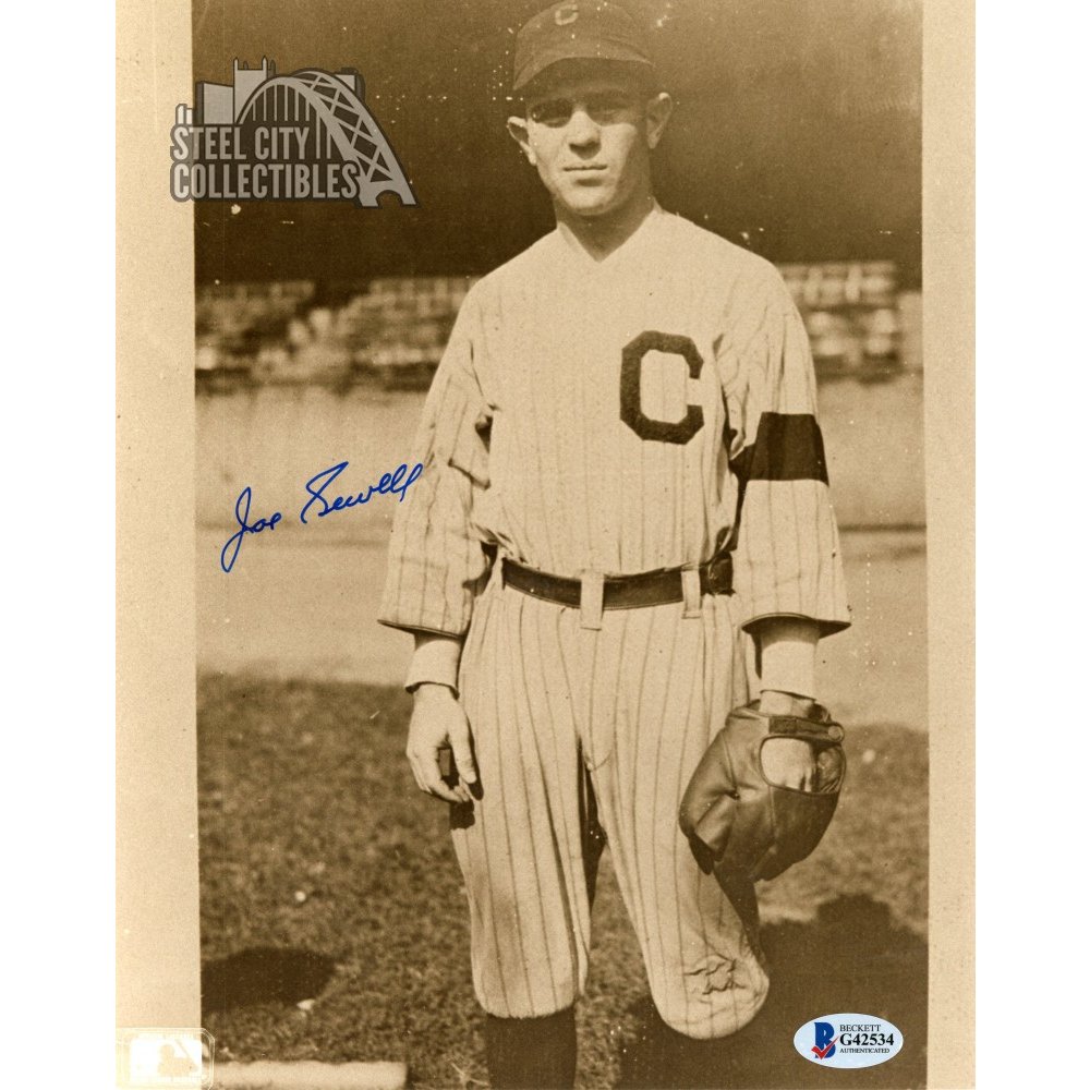 Joe Sewell Autographed Cleveland Indians 8x10 Photo - BAS COA | Steel ...