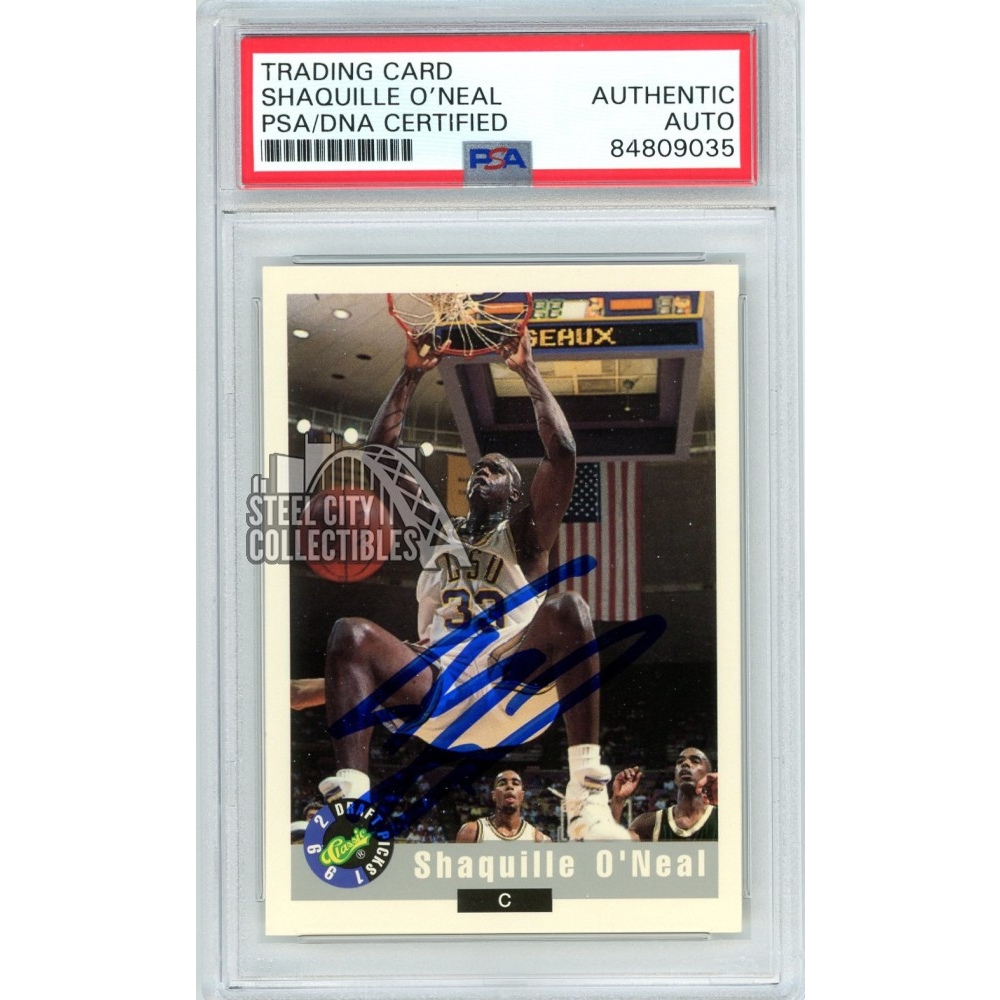 Shaquille O'Neal 1992-93 Classic Autograph Rookie Card #1 PSA/DNA ...