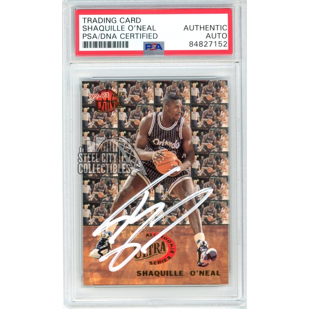 Shaquille O'Neal 1992-93 Fleer Ultra Autograph Rookie Card #7 PSA/DNA ...