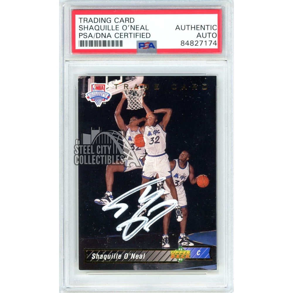 Shaquille O'Neal 1992-93 Upper Deck Autograph Rookie Card #1b PSA/DNA ...