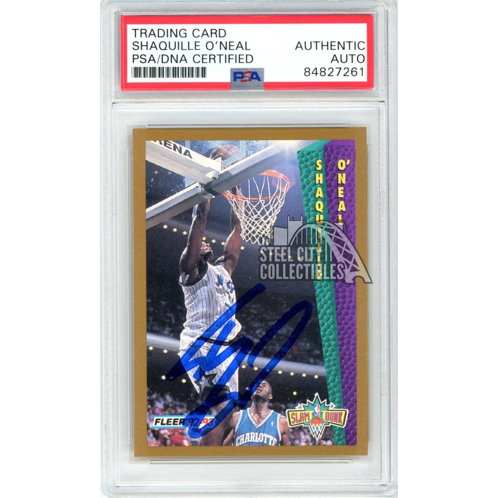 Shaquille O'Neal 1992-93 Fleer Autograph Rookie Card #298 PSA/DNA ...