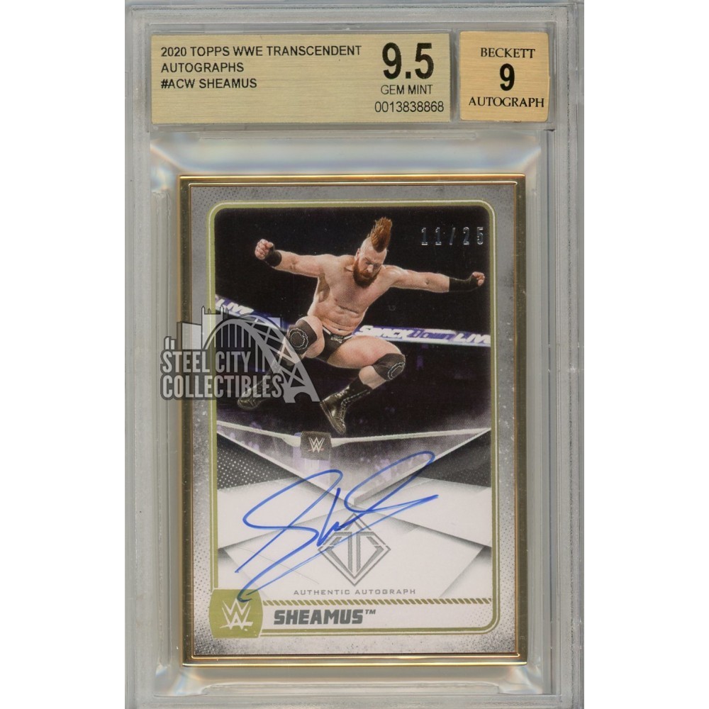 Sheamus 2020 Topps Transcendent WWE Autograph Card 11/25 BGS 9.5 ...