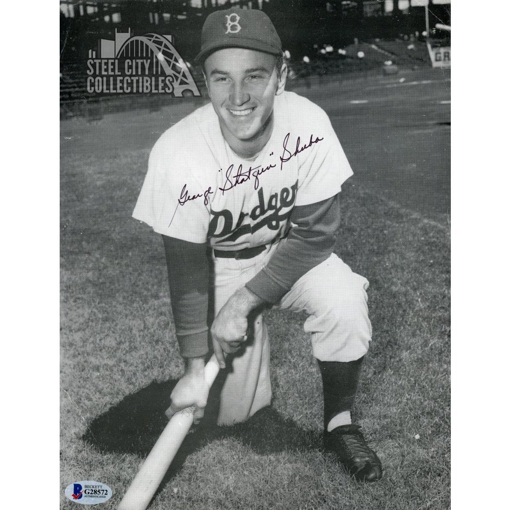 George "Shotgun" Shuba Autographed Brooklyn Dodgers 8x10 Photo - BAS ...