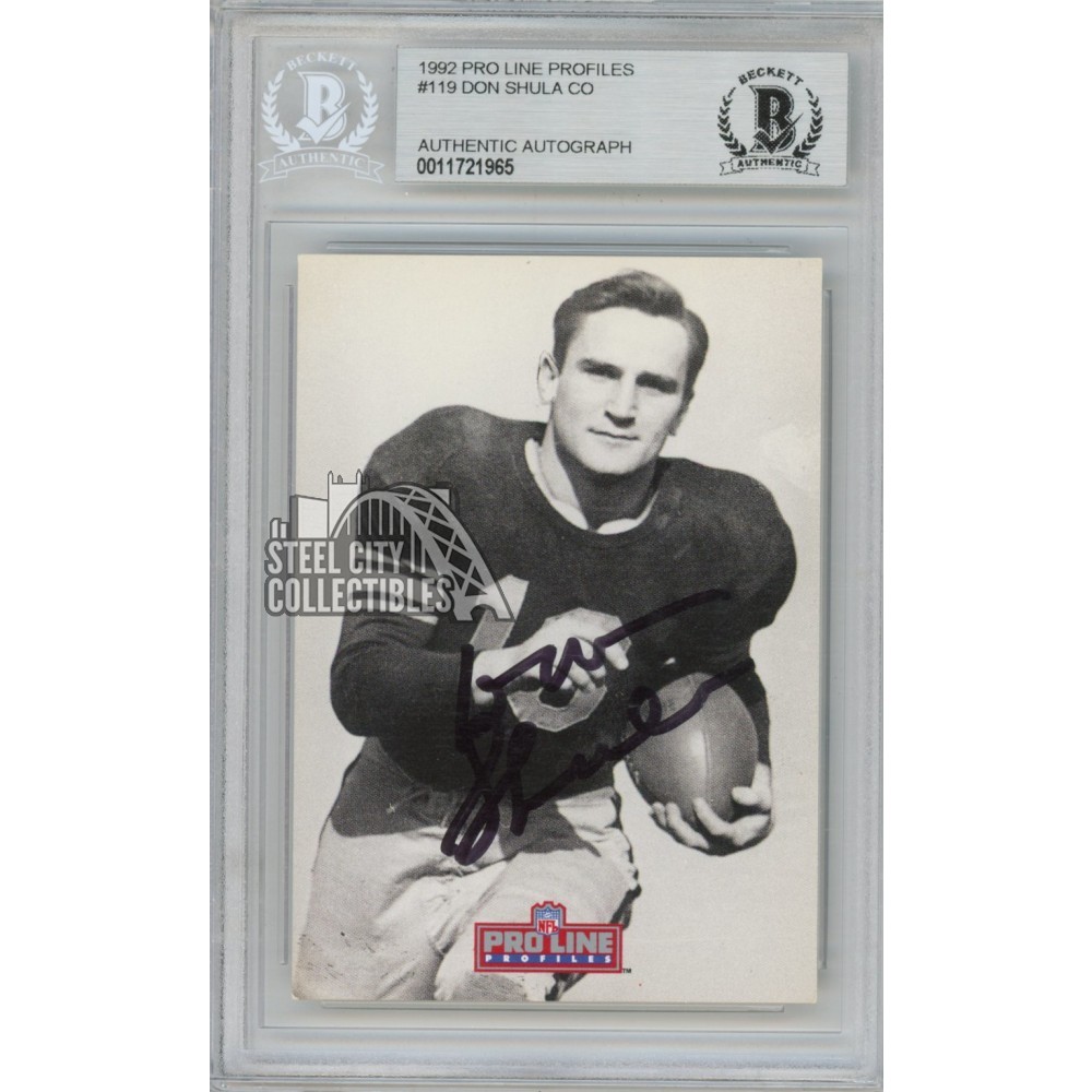 Don Shula 1992 Proline Profiles Autograph Card #119 BAS | Steel City ...