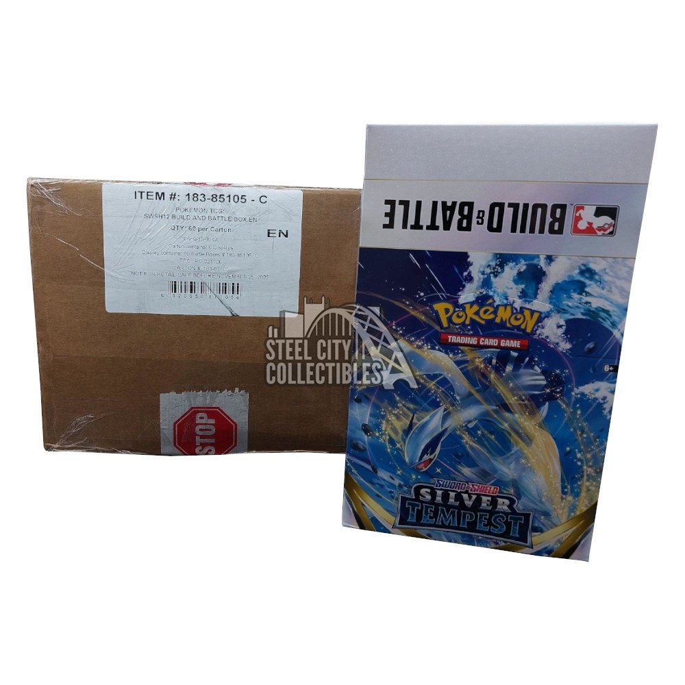 Pokemon Sword & Shield Silver Tempest Build & Battle 6-Display Case | Steel City Collectibles