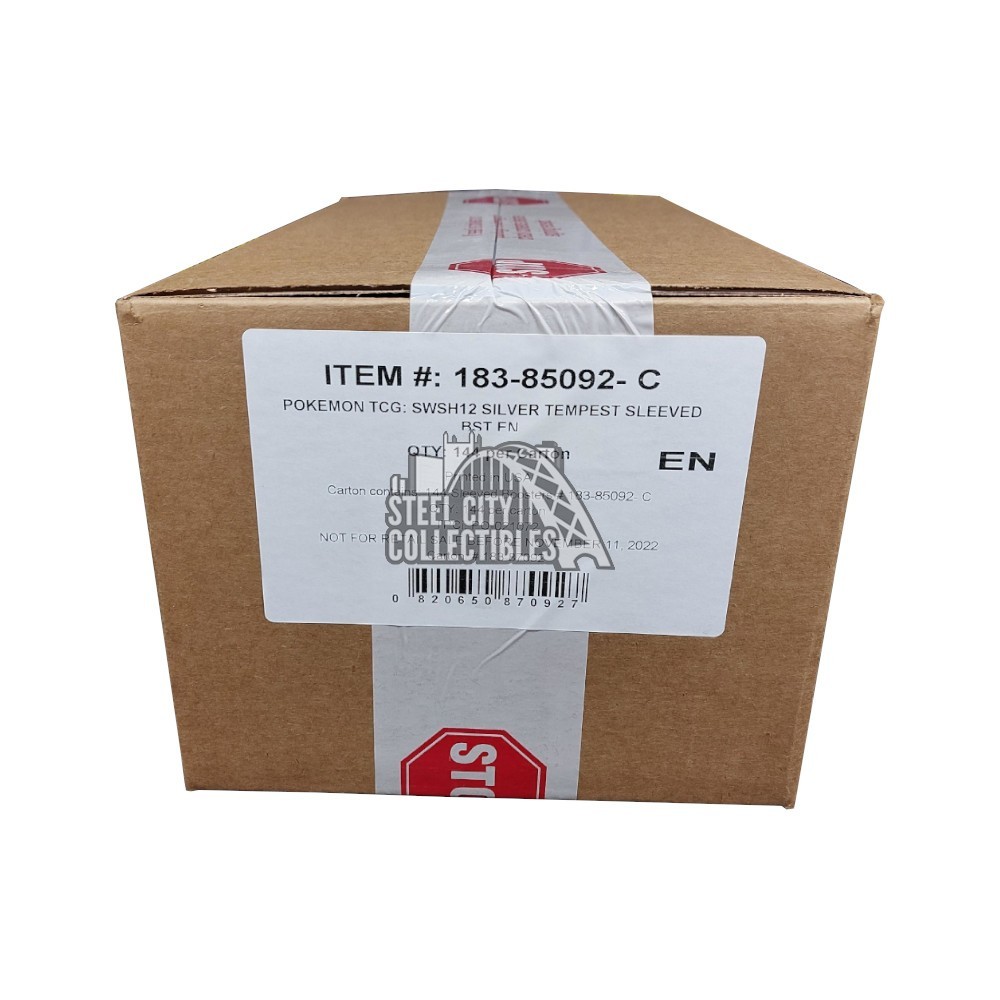 Pokemon Sword & Shield Silver Tempest Sleeved Booster Case | Steel City ...