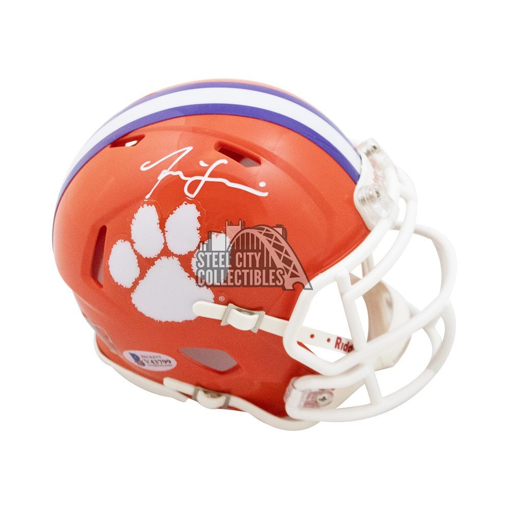 Isaiah Simmons Autographed Clemson Tigers Mini Football Helmet - BAS ...