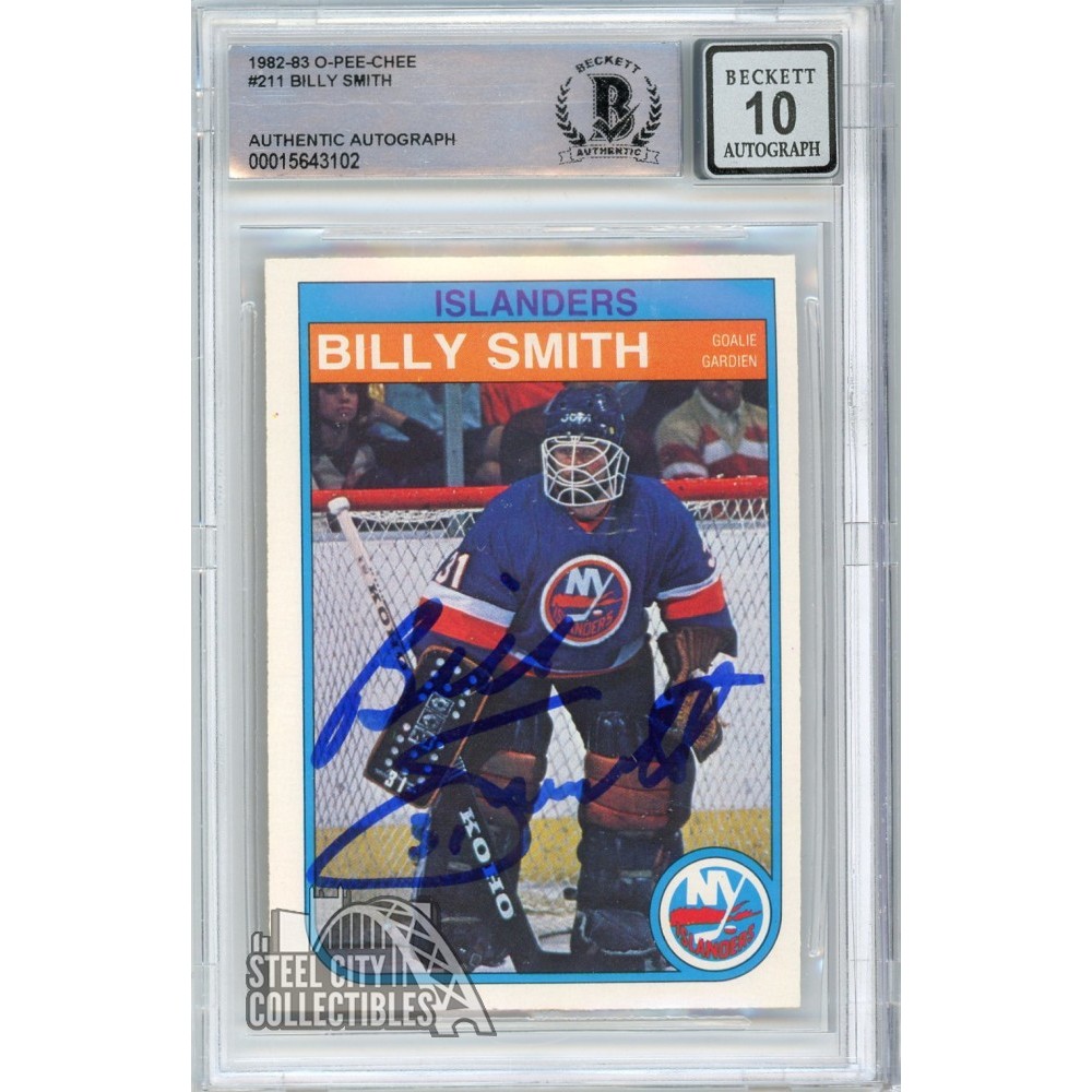 Billy Smith 1982-83 O Pee Chee Autograph Card #211 BAS 10 | Steel City ...
