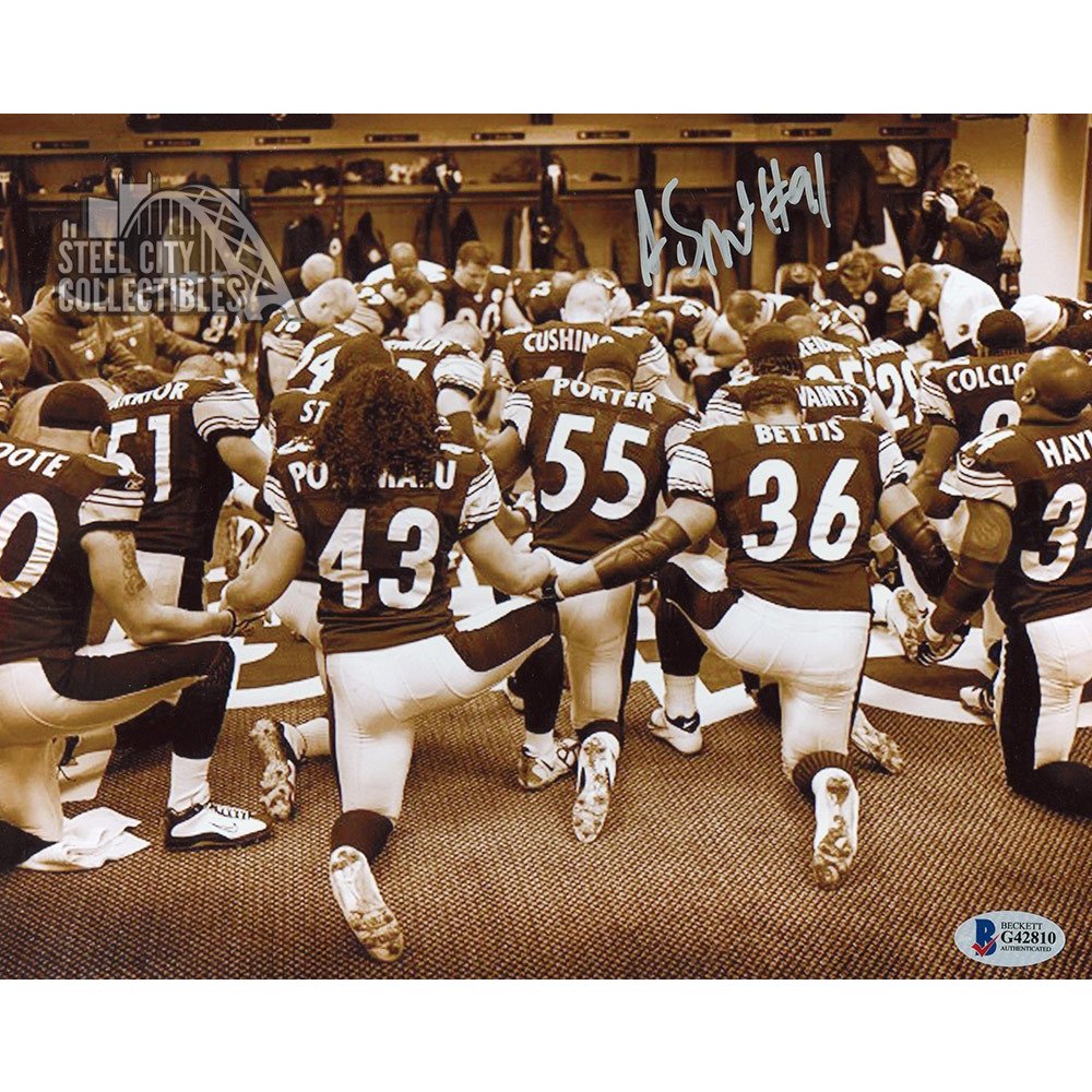 Aaron Smith Autographed Pittsburgh Steelers 8x10 Photo - BAS COA ...