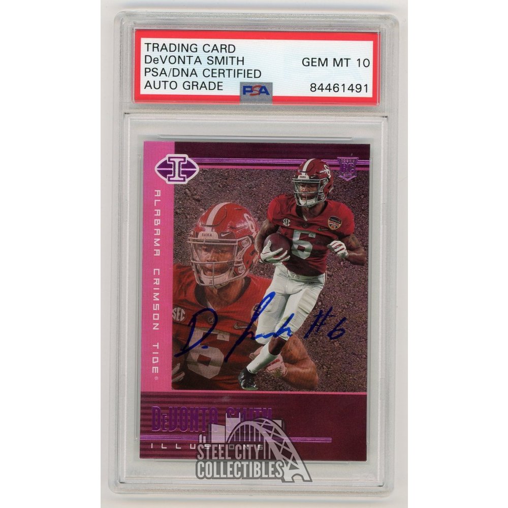 DeVonta Smith 2021 Chronicles Illusions Draft Picks Pink Auto Rookie ...