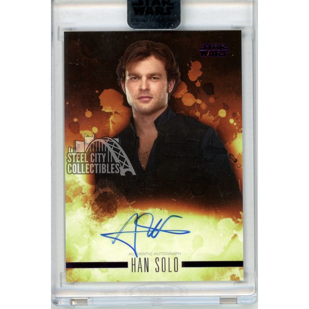 Alden Ehrenreich Han Solo 2019 Topps Star Wars Stellar Signatures ...