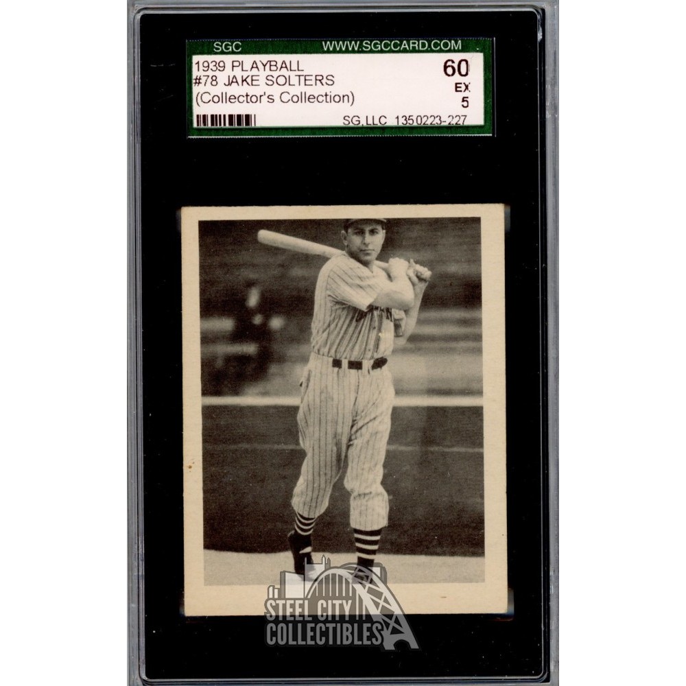 Jake Solters 1939 Play Ball Card #78 SGC 5 Excellent | Steel City ...