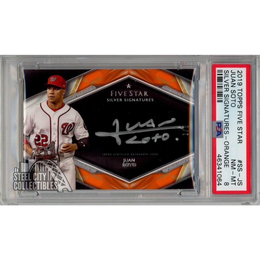 Juan Soto 2019 Topps Five Star Silver Autograph Card 1/5 PSA 8 | Steel ...