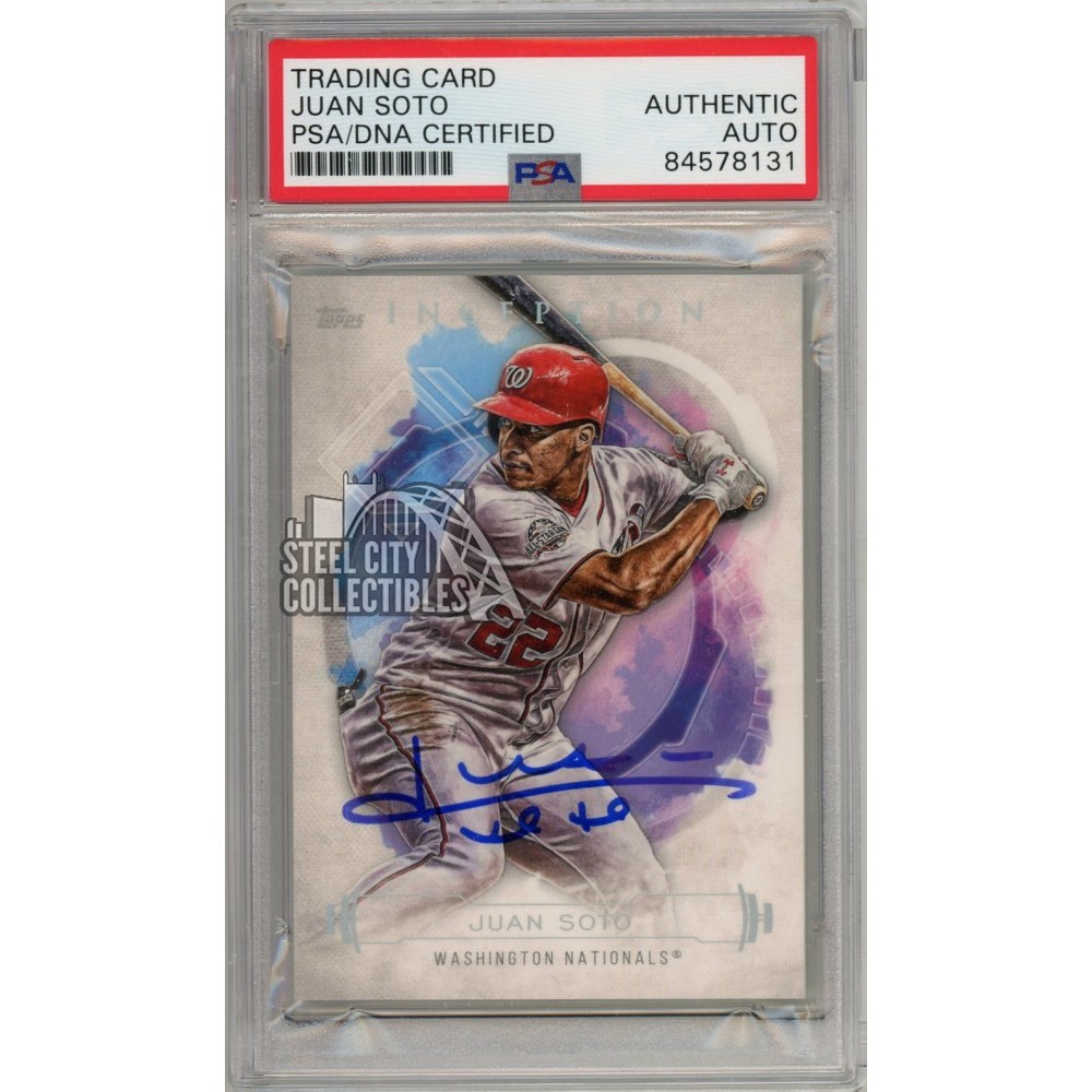 Juan Soto 2019 Topps Inception Baseball Autograph Card #75 PSA/DNA ...