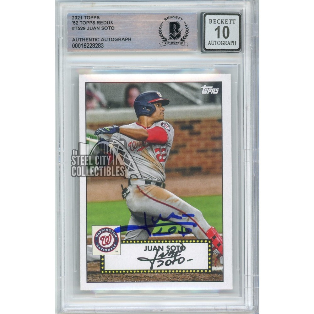 Juan Soto 2021 Topps Redux Autograph Card #T529 BAS 10 | Steel City ...