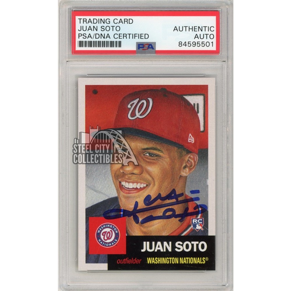Juan Soto 2018 Topps Living Autographed RC Rookie Card #43 - PSA/DNA ...